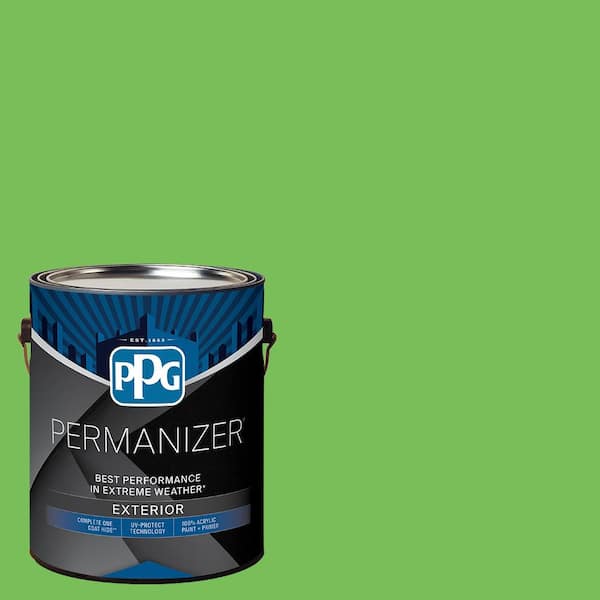 PERMANIZER 1 gal. PPG1224-7 Green Pear Semi-Gloss Exterior Paint ...