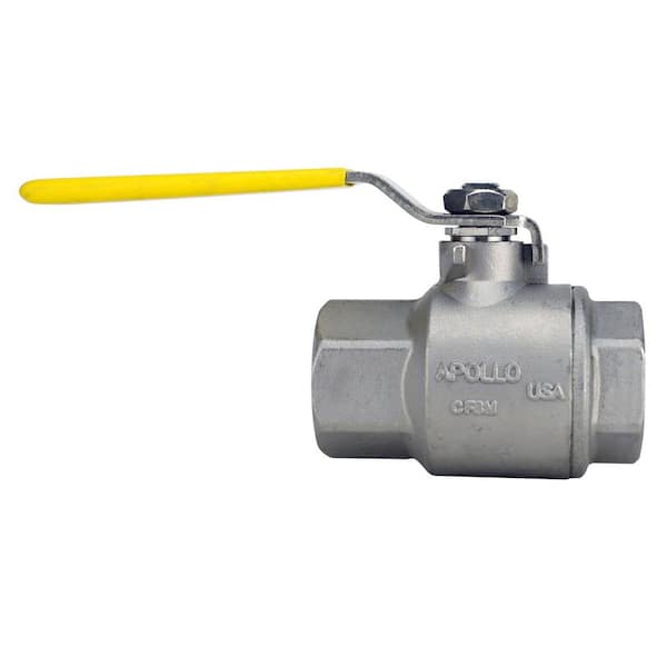 Apollo 1 in. Stainless Steel FNPT x FNPT Full-Port Ball Valve 76F10501A ...