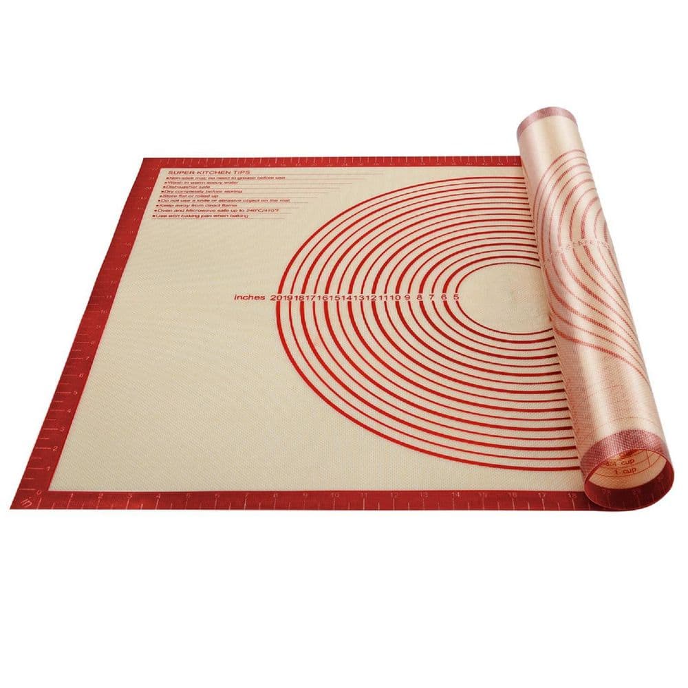 Wudkey 36 in. x 24 in. Silicone Non-Slip Pastry Mat with Measurements ...