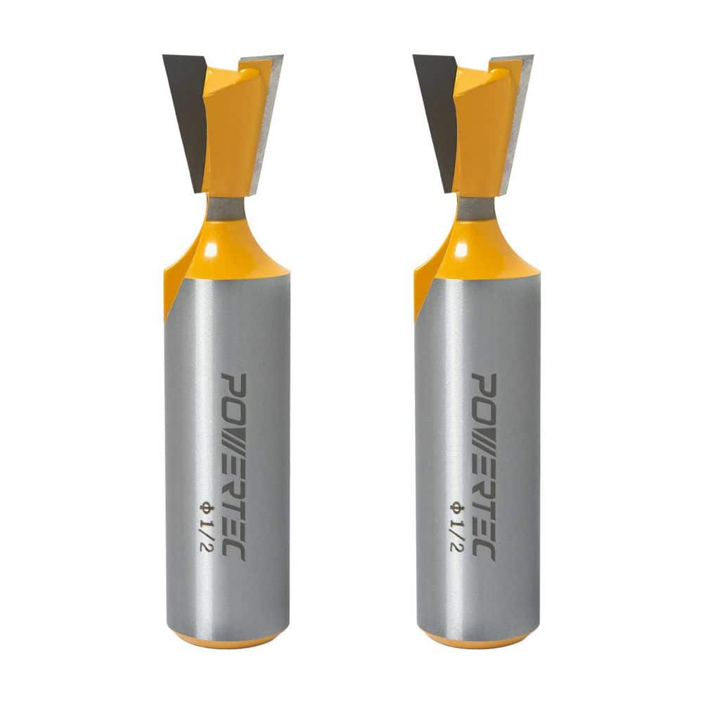 ‎POWERTEC Tungsten Carbide 14° Dovetail Router Bit, 1/2 in. Cutting ...