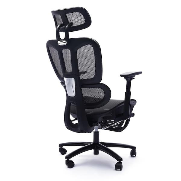 Sealy Kingsley Mesh High Back Ergonomic Office Chair in Swivel Chair 21 in. Black with Footrest Adjustable Headrest Armrest 63080 The Home Depot