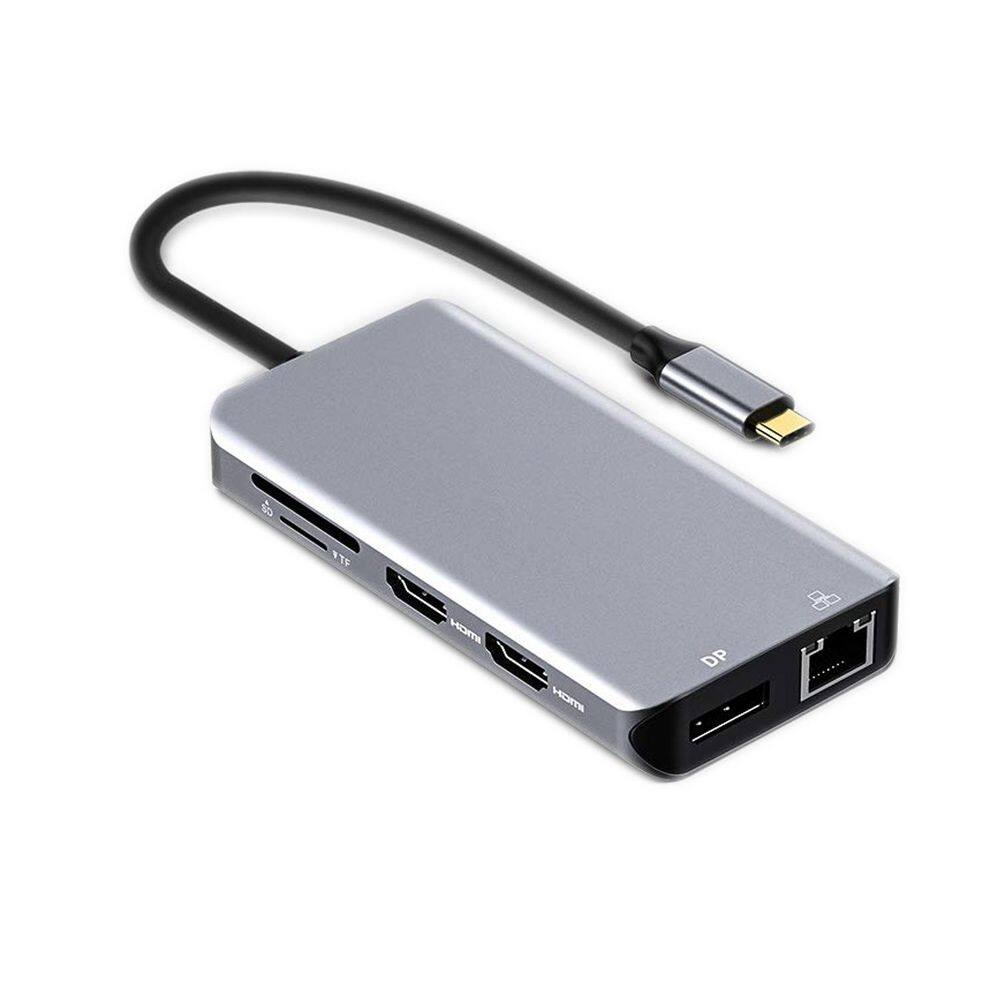 Lukyamzn Triple Display 10 in 1 USB Type C Hub Multiport Adapter with 2 ...