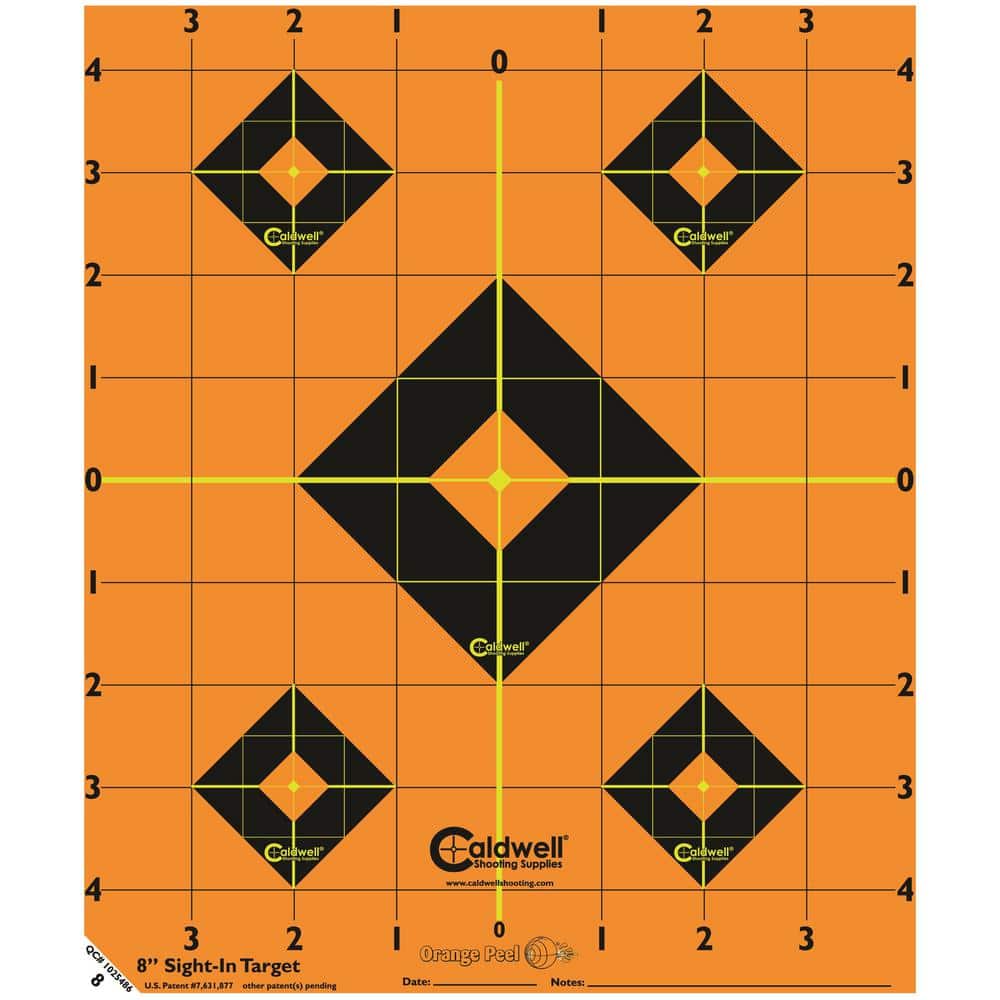 CALDWELL Orange Peel 8 in. Sight-In Target (5-Sheets) 522357 - The Home ...
