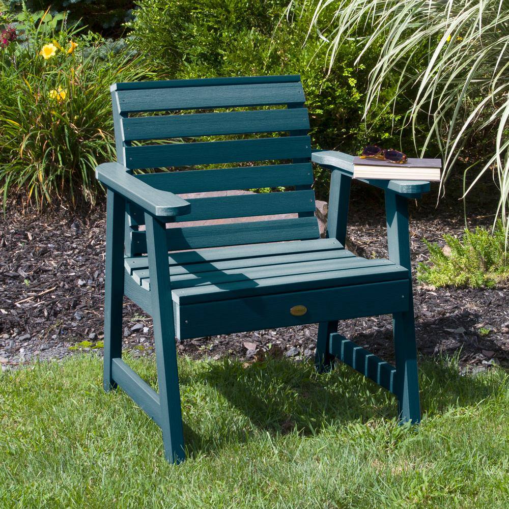 Highwood Weatherly Nantucket Blue Recycled Plastic Outdoor Garden Chair ...
