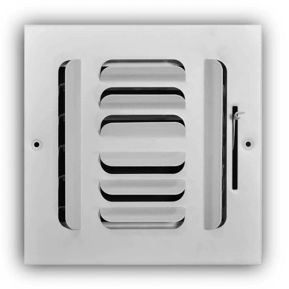 Everbilt 6 in. x 6 in. 4-Way Steel Fixed Curved Blade Wall/Ceiling ...