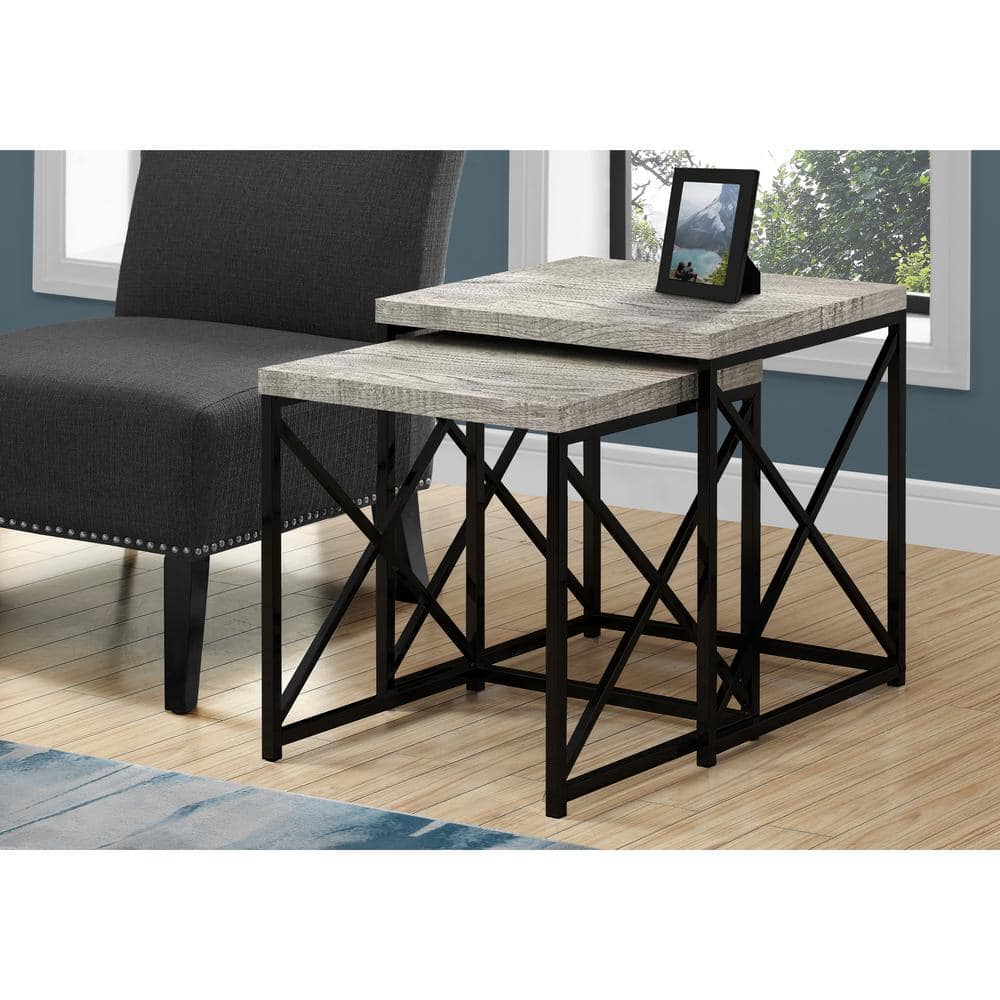 Grey Nesting Table (2-Piece) HD3414 - The Home Depot
