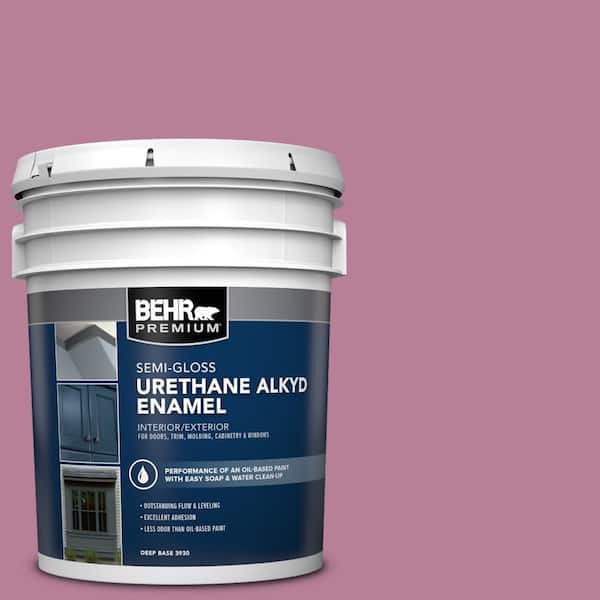 BEHR PREMIUM 5 gal. #M130-5 Cabaret Urethane Alkyd Semi-Gloss Enamel ...