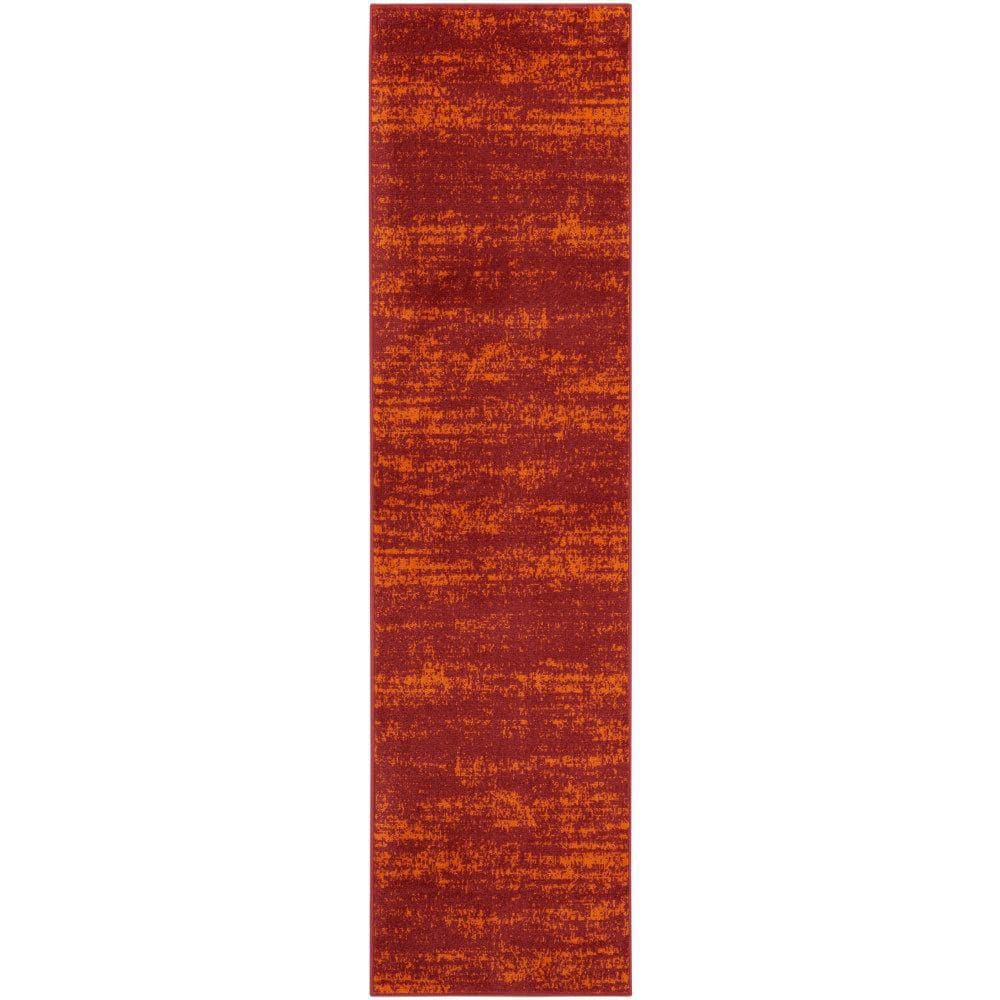 Nourison Nourison Essentials Red 2 ft. x 6 ft. Abstract Contemporary ...