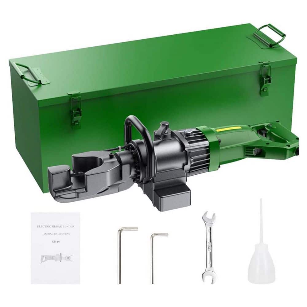 KIWDZFU Electric Hydraulic Rebar Bender Machine Bending Up to 5/8 in ...