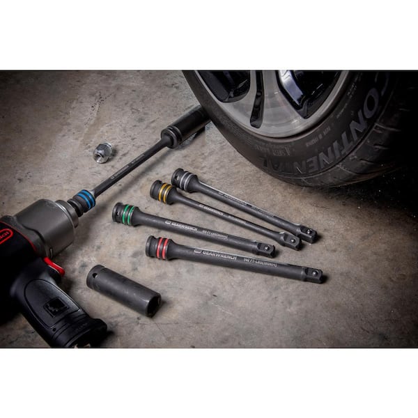 GEARWRENCH 1/2 in. Drive Torque Limiting Impact Extension Bar Set (5 ...