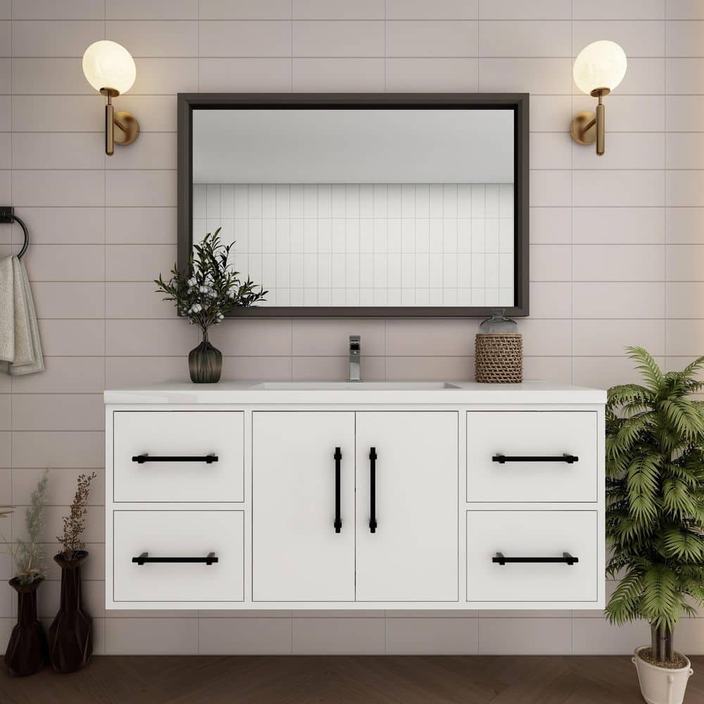 BV Better Vanity Victoria 47 in. W x 20 in. D x 22 in. H Single Sink ...