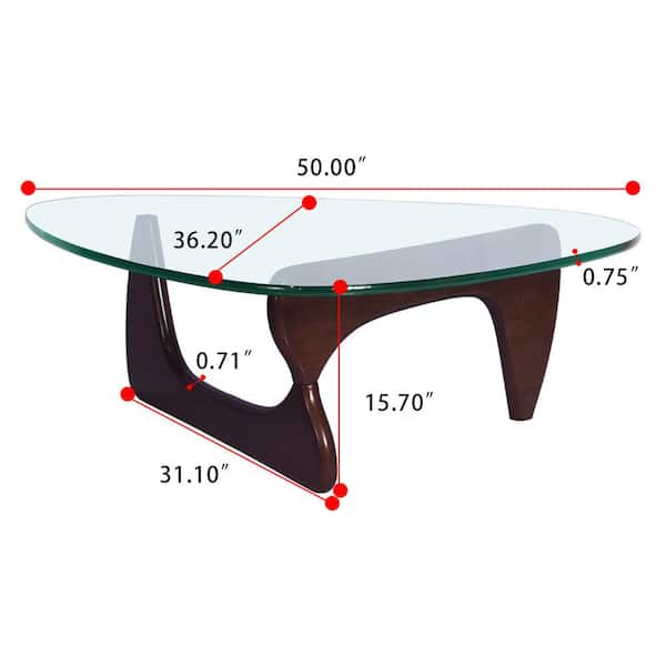 Triangle glass table top store