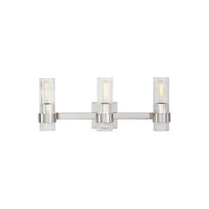 Generation Lighting Geneva 22.5 in. W x 8.875 in. H 3-Light Burnished ...