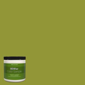BEHR PREMIUM PLUS 1 qt. #S-H-410 Appletini Flat Exterior Paint & Primer ...