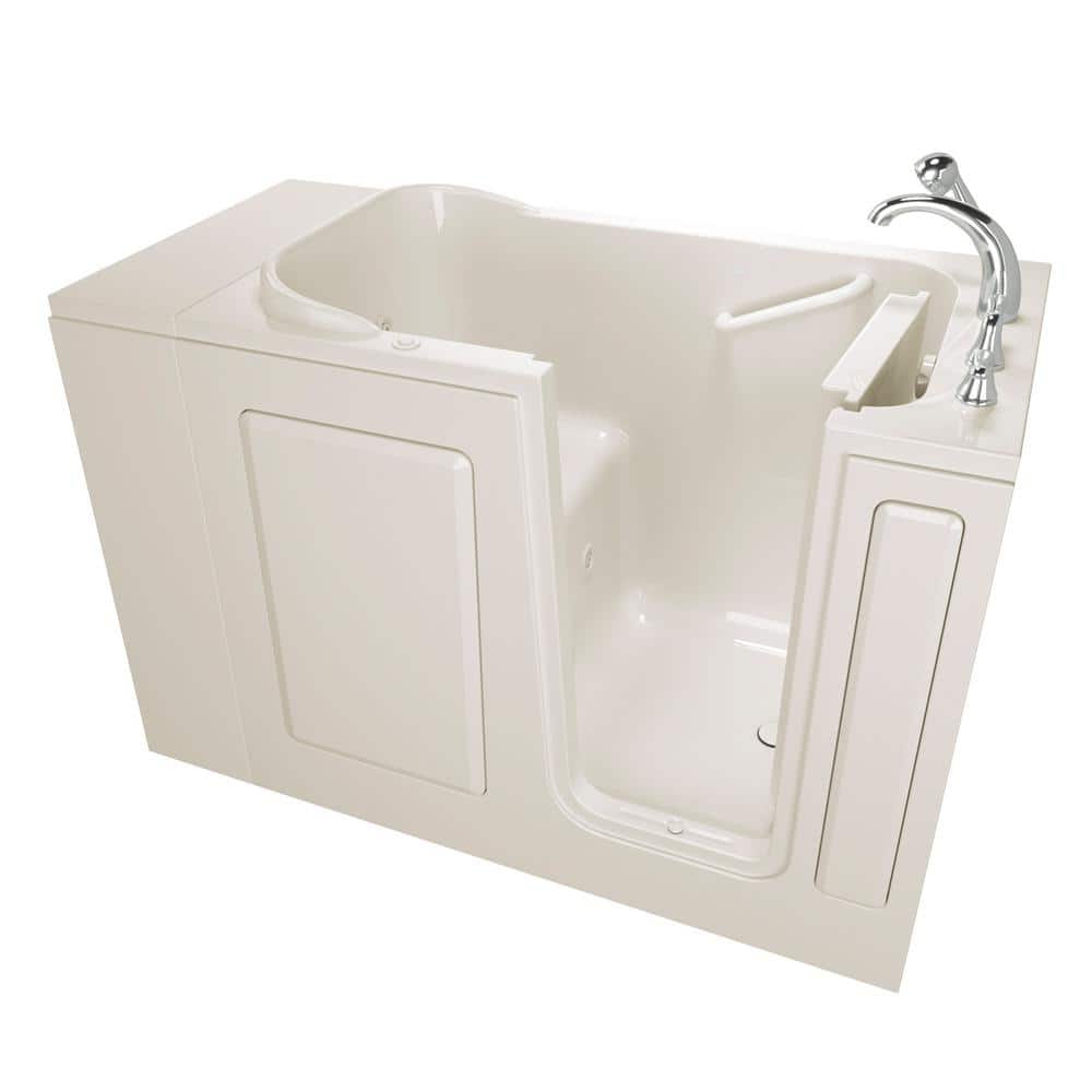 Safety Tubs Value Series 48 in. Walk-In Whirlpool Bathtub in Biscuit ...