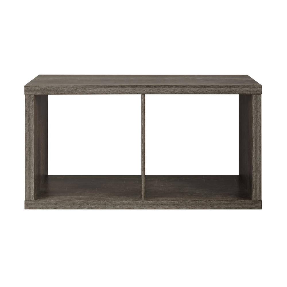 Linon Home Decor Dillon Grey 2-Cubby Horizontal or Vertical Storage ...