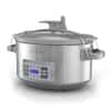 BLACK+DECKER 7 Qt. Stainless Steel Electric Slow Cooker with ...