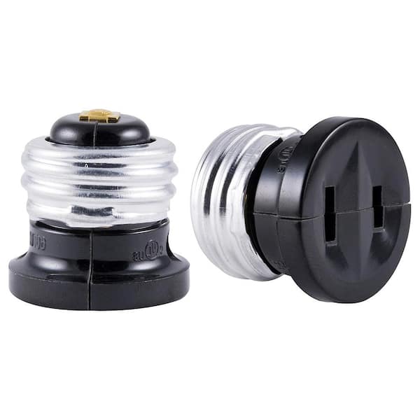 Lukyamzn 2-Pieces Polarized Handy Plug Convert Light Bulb to Outlet ...
