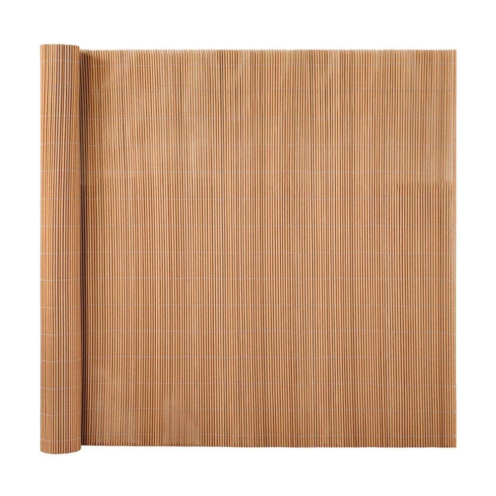 Backyard X-Scapes All-Weather Privacy Fence 8 ft. L x 6 ft. H Tan Vinyl ...