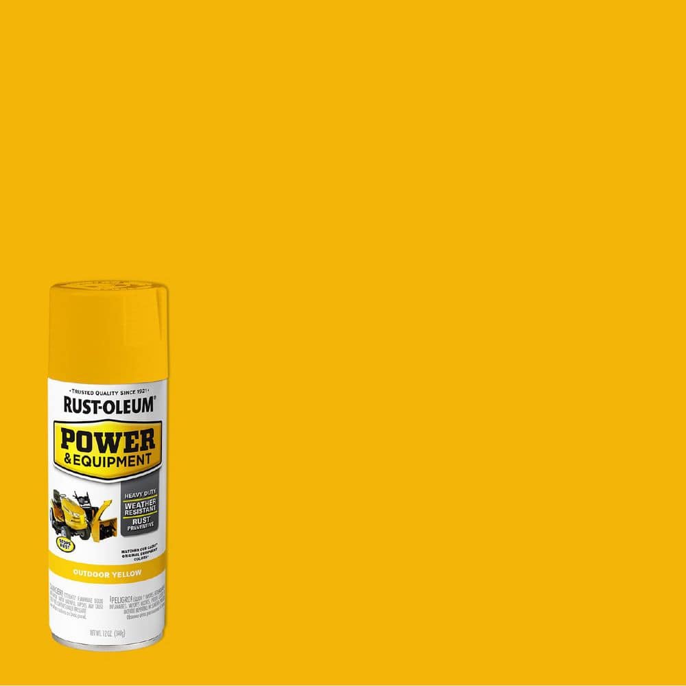 Rust-Oleum 12 oz. Power and Equipment Outdoor Yellow Gloss Enamel Spray ...
