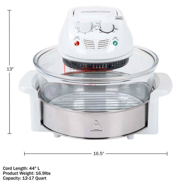 Classic Cuisine Glass Halogen Air Fryer White