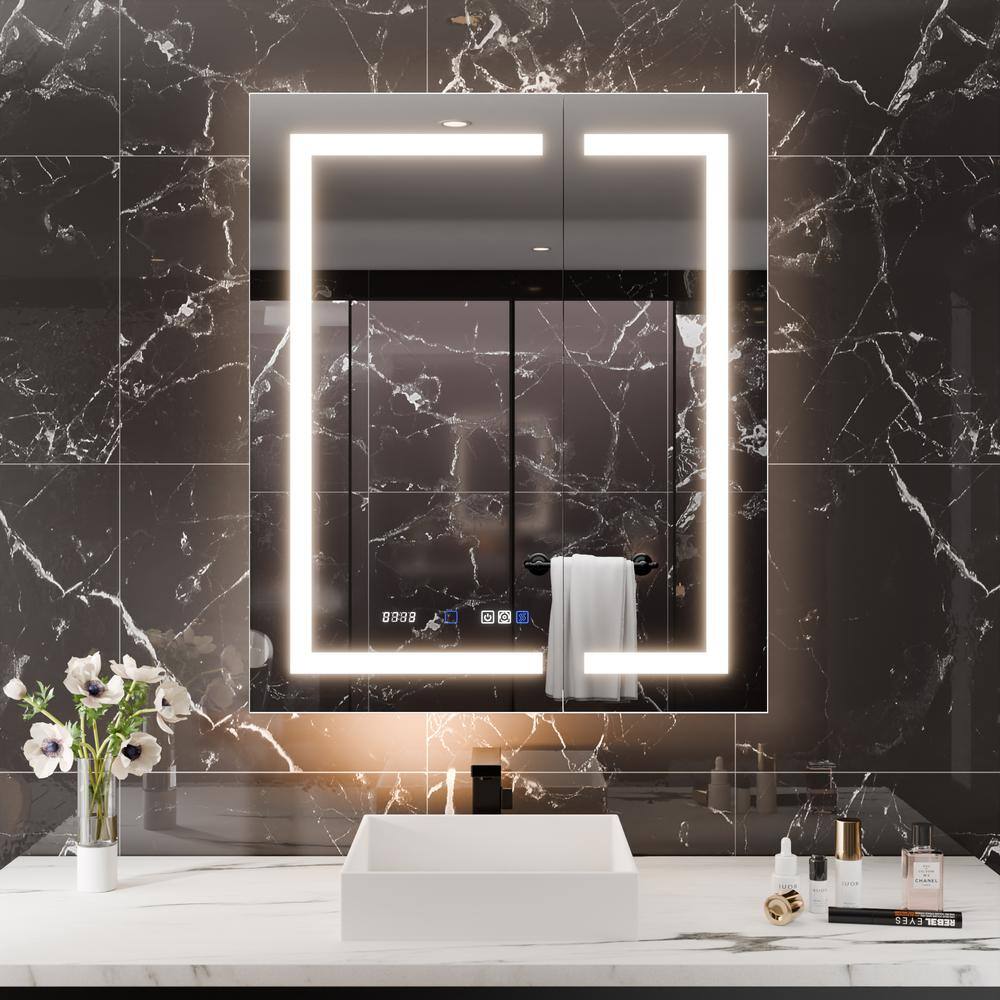 Xspracer Moray 30 in. W x 36 in. H Rectangular Aluminum Recessed or ...