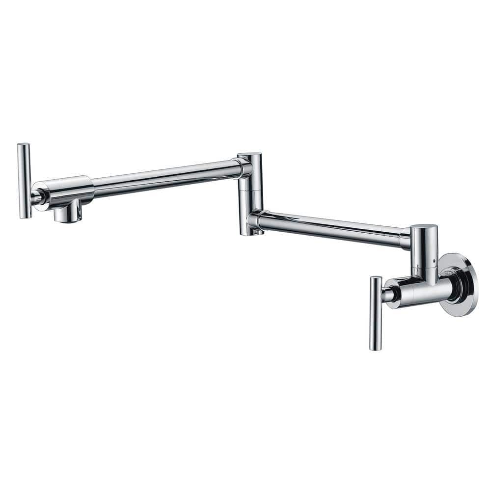 SUMERAIN Contemporary Wall Mounted Pot Filler with Spot Resistant in ...