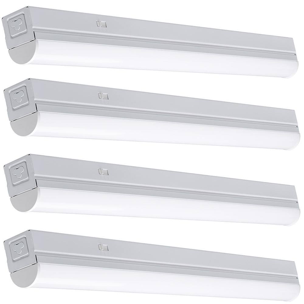 Commercial Electric 2 ft. 17-Watt Equivalent Integrated LED White Strip ...