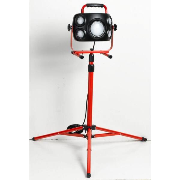 IDC Lighting Black and Red LED Work Light with Tripod FT0301S - The ...