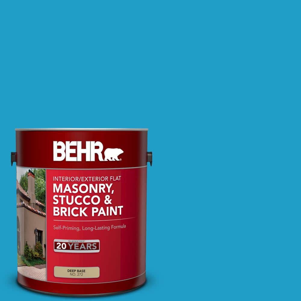 BEHR 1 gal. #P490-5 Yucatan Flat Interior/Exterior Masonry, Stucco and ...
