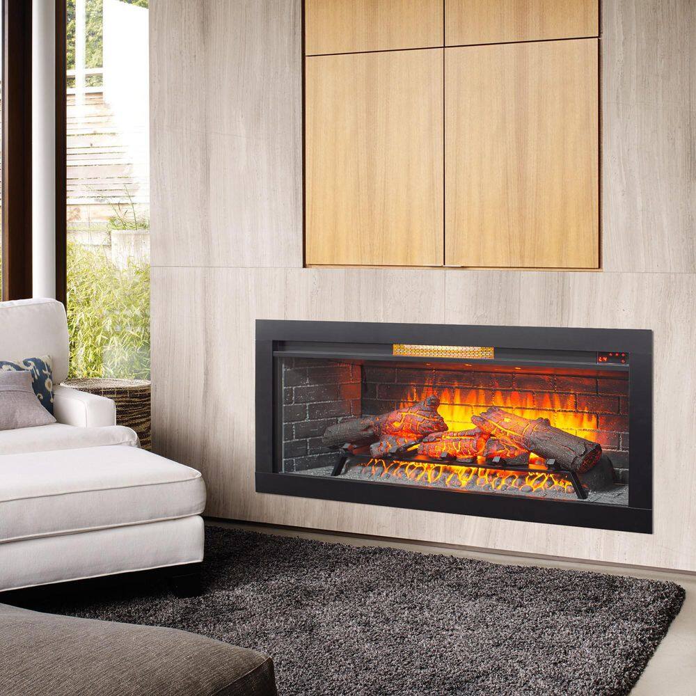 ToolCat 42 in. Infrared Electric Fireplace Insert w/ Remote,Timer ...