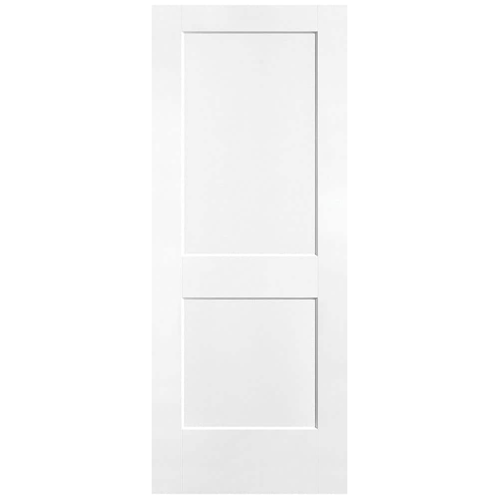 Masonite 32 in. x 80 in. 2-Panel Logan Single Bore Hollow Core Ultra ...