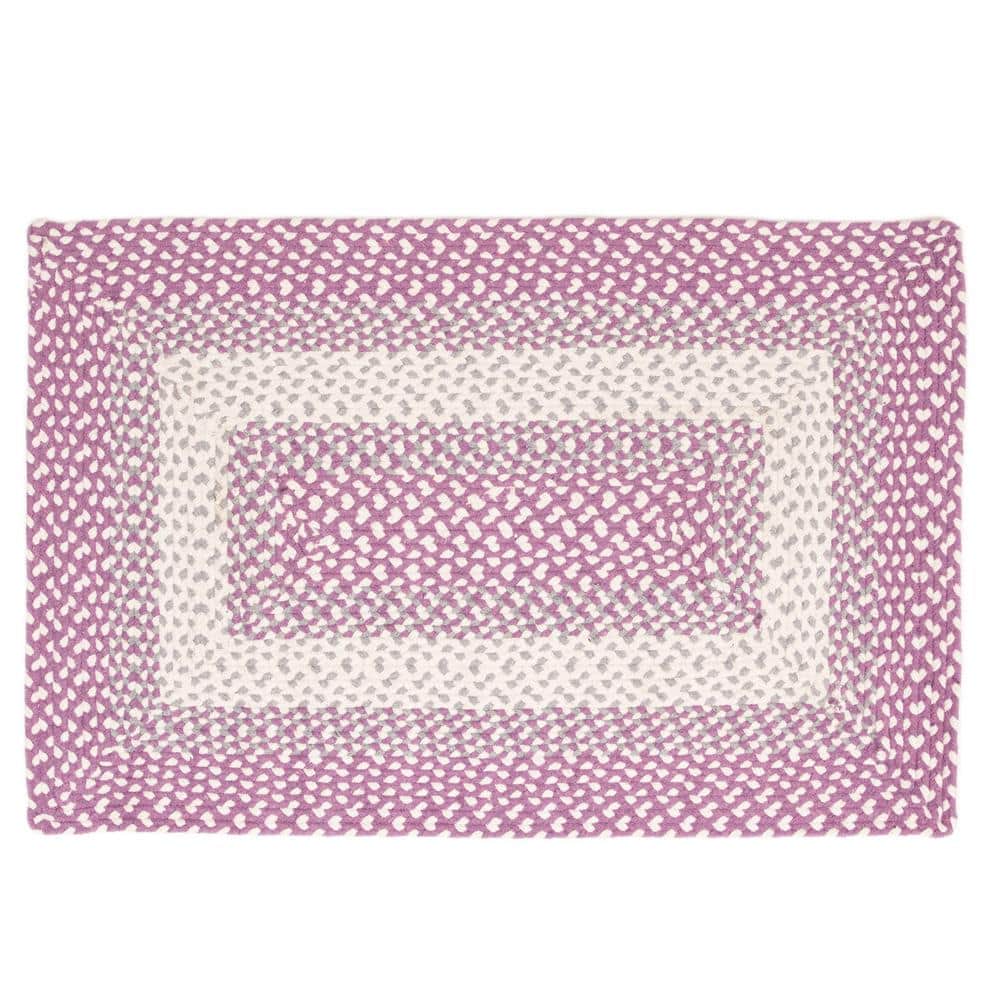 Super Area Rugs Waterbury Rectangle Purple and Gray 5 ft. X 8 ft ...