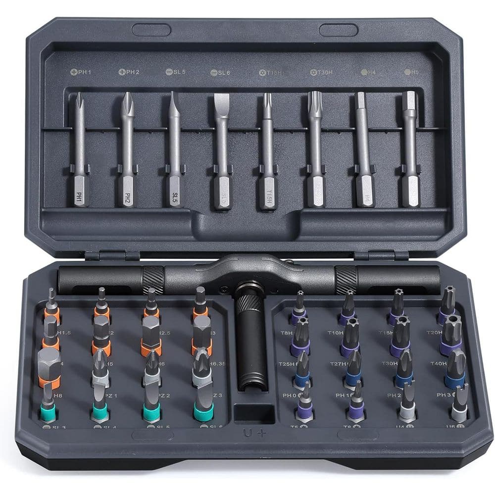 YICHUHAOXI 42 in. Shank 40-Bit Gray Multi Bit Screwdriver Set with ...