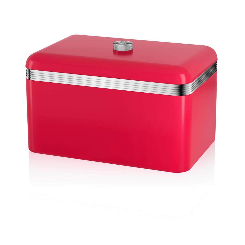 Swan Retro Red Bread Bin 124935 - The Home Depot