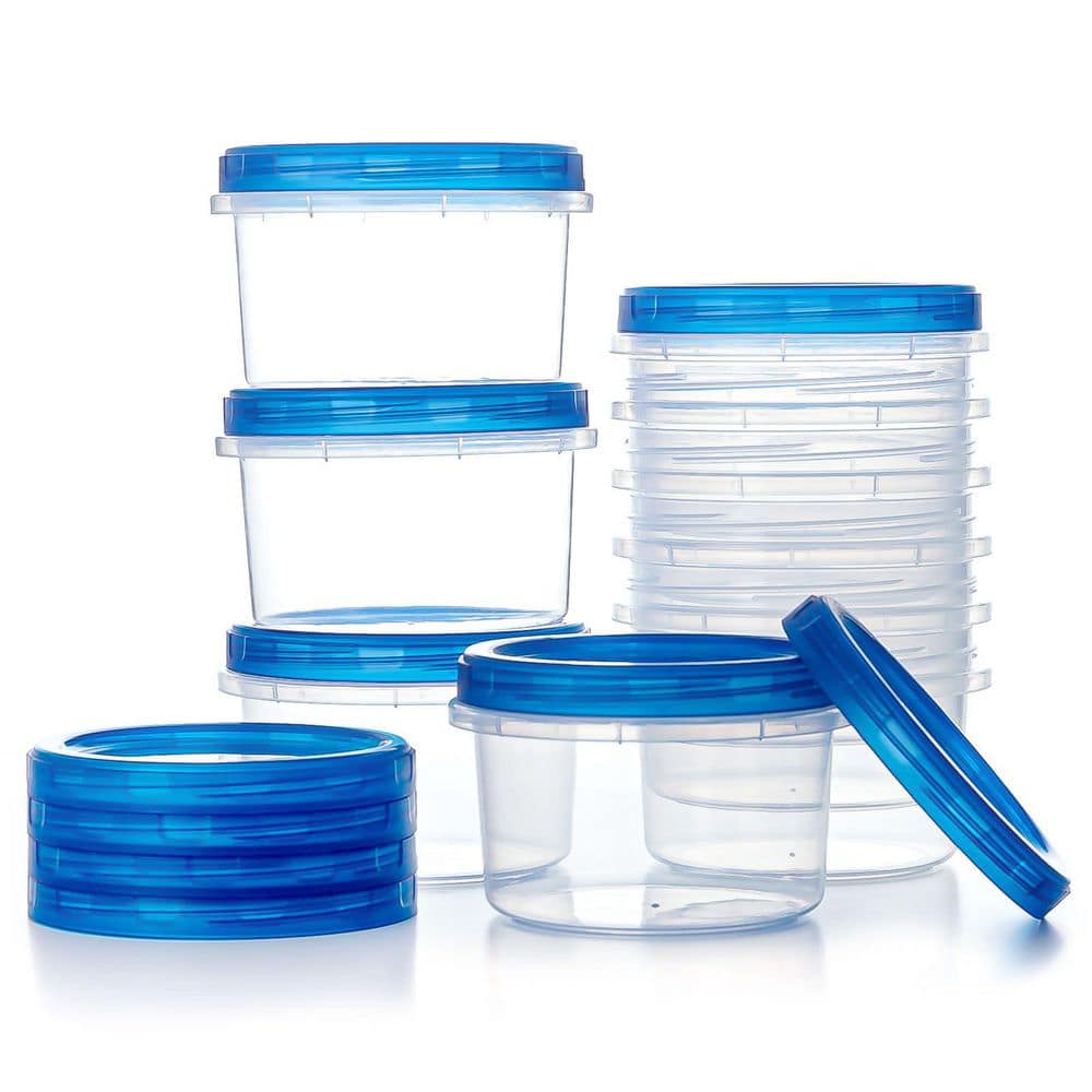 Ultra Thick Freezer Containers w/ Leakproof Lids, BPA-Free, Stackable ...