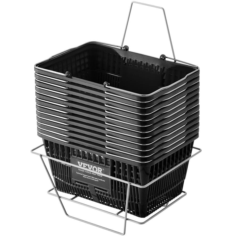 VEVOR 12PCS Shopping Baskets 21L Shopping Carts Trolley Basket Grocery Basket with Handle and ...