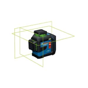 Bosch 100 ft. Green Self Leveling Line Laser Level with Li-Ion Battery ...