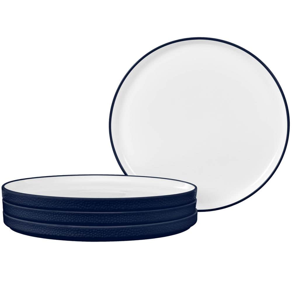 Noritake Colortex Stone Navy 9.75 in. Porcelain Dinner Plates, (Set of ...
