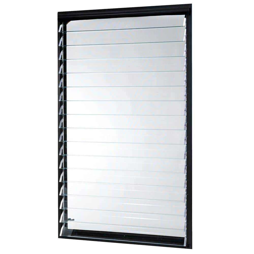 TAFCO WINDOWS 35 in. x 58.375 in. Jalousie Utility Louver Aluminum ...