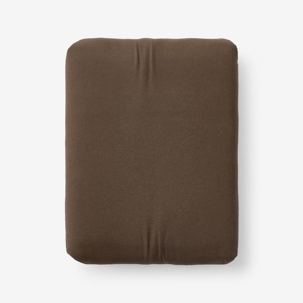 The Company Store Company Cotton Solid Velvet Flannel Coffee Cotton ...