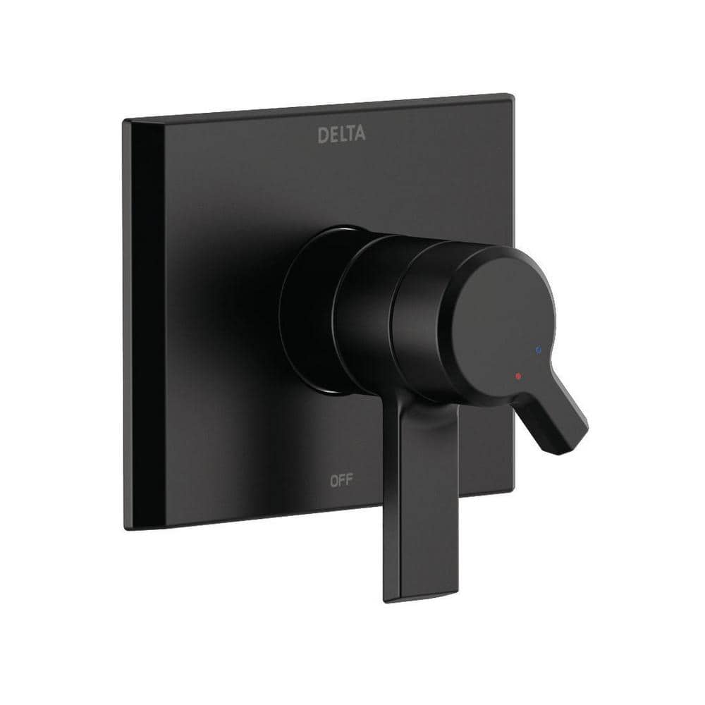 Delta Pivotal 1-Handle Wall-Mount Diverter Trim Kit in Matte Black ...
