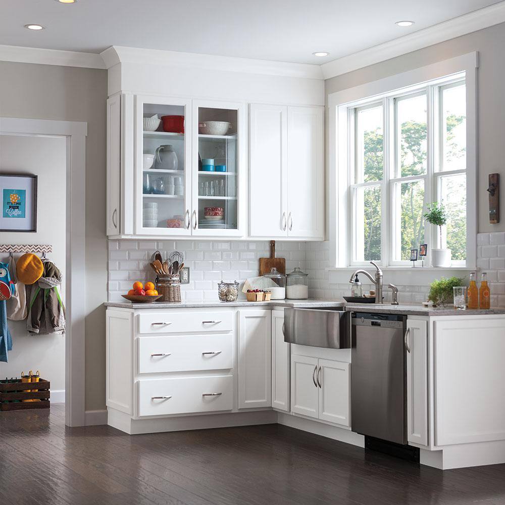 KraftMaid Fielding Cabinets in Wicker HDINSTTSAA - The Home Depot