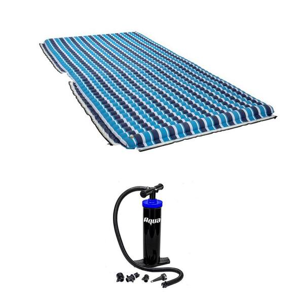 AQUA Supersized Plank Inflatable Floating Raft with Dual Action Hand ...