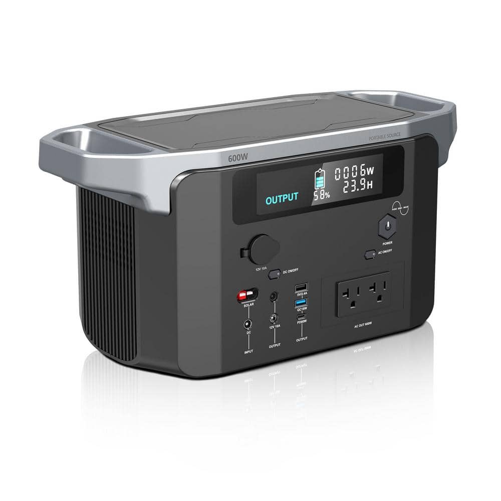 7.8 in. Portable Power Station Tool Case with LED Lighting for Outdoor ...