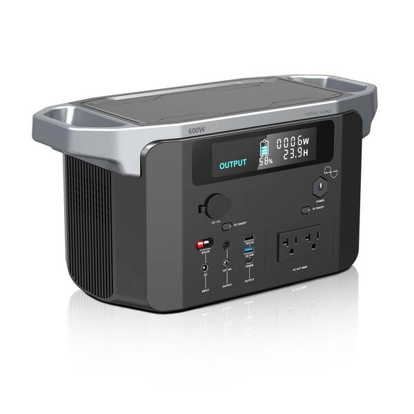 7.8 in. Portable Power Station Tool Case with LED Lighting for Outdoor ...