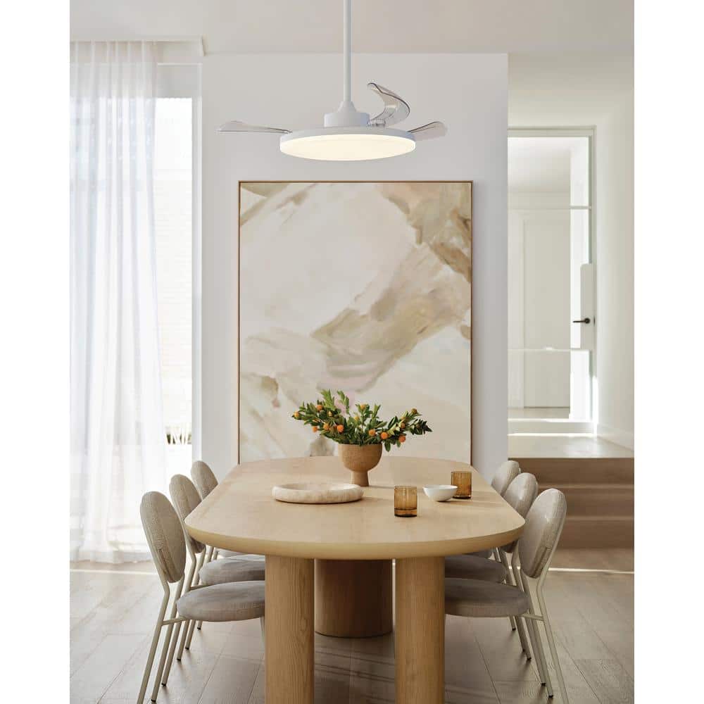 Fanaway Stroll 42 in. Indoor White Retractable Ceiling Fan with Remote ...