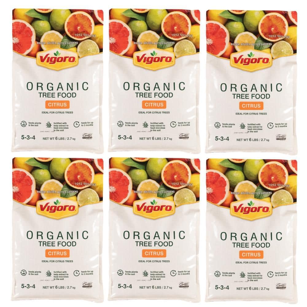 Vigoro 6 lb. Organic Citrus Dry Plant Food Fertilizer 5-3-4 (6-Pack ...