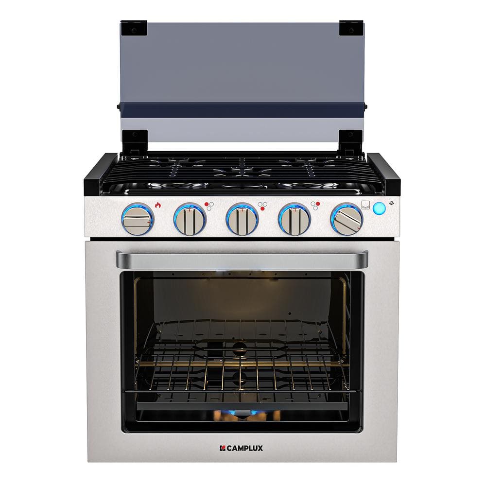 CAMPLUX 21 in. 1.8 cu. ft. RV Propane Gas Range with 3-Burners and ...