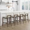 Nathan James Gracie 24 in. Modern Counter Height Wood Bar Stool w/ Back ...